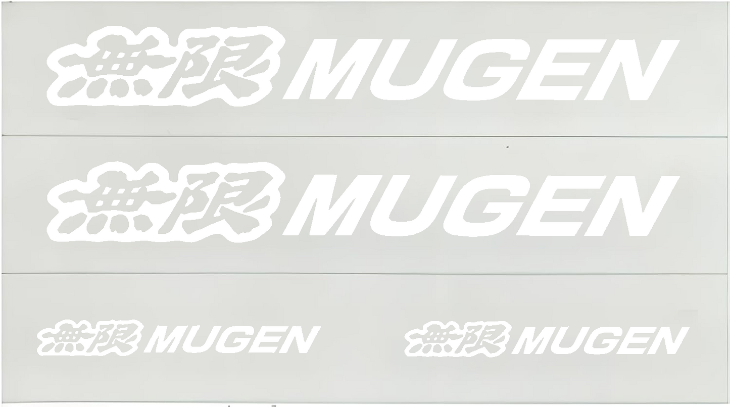 MUGEN STICKER A (WHITE) – NINE-W | MUGEN 無限 POWER AUSTRALIA